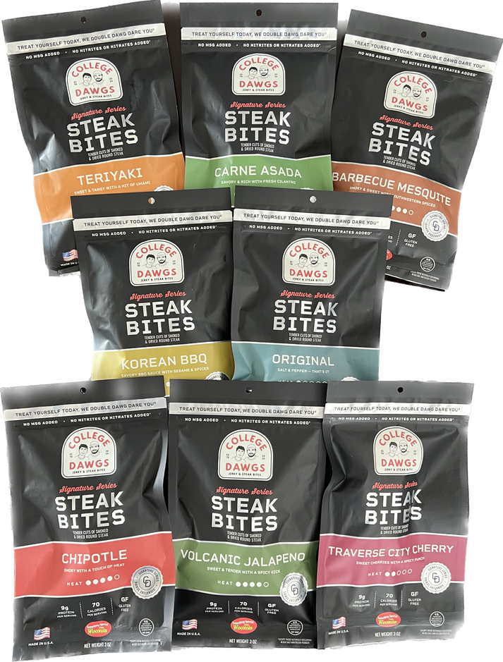 The Ultimate Steak Bites Variety Pack - 8 Bags – Snappie Snacks